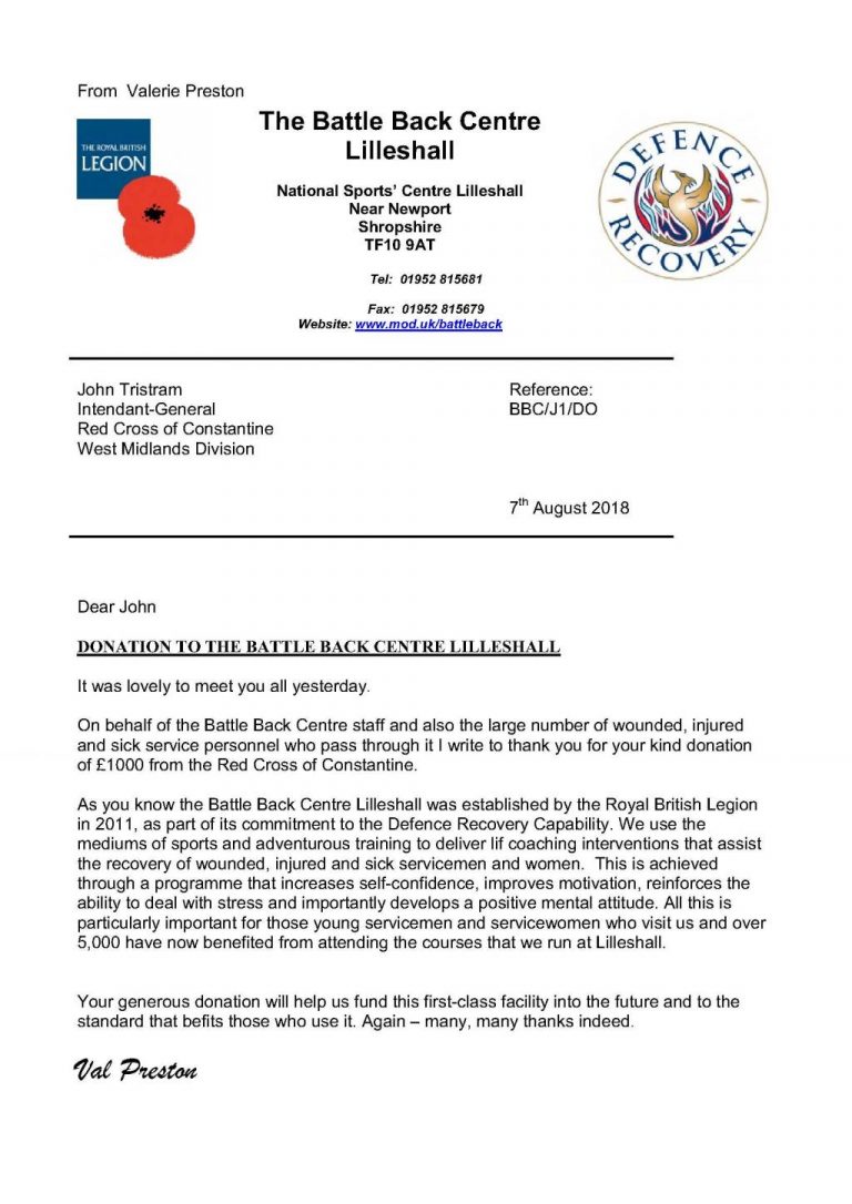 Battle Back Centre – Lilleshall Defence Recovery – Red Cross of ...